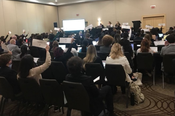 Delegates at the Model UN