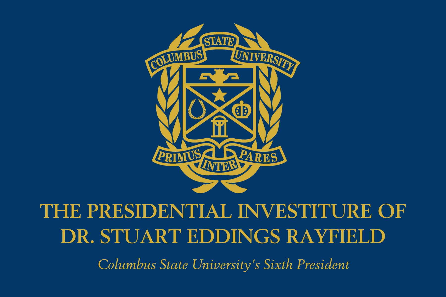 Columbus State University seal with text below it that reads: The ...