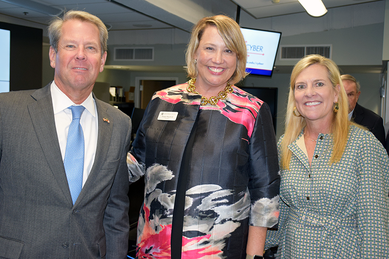 Georgia Gov. Brian Kemp, President Stuart Rayfield and First Lady Marty ...