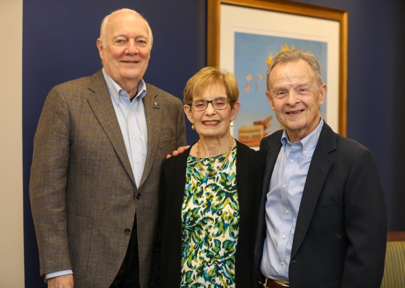 picture of (left to right) Rex Whiddon, Nancy Register and Doyle Register