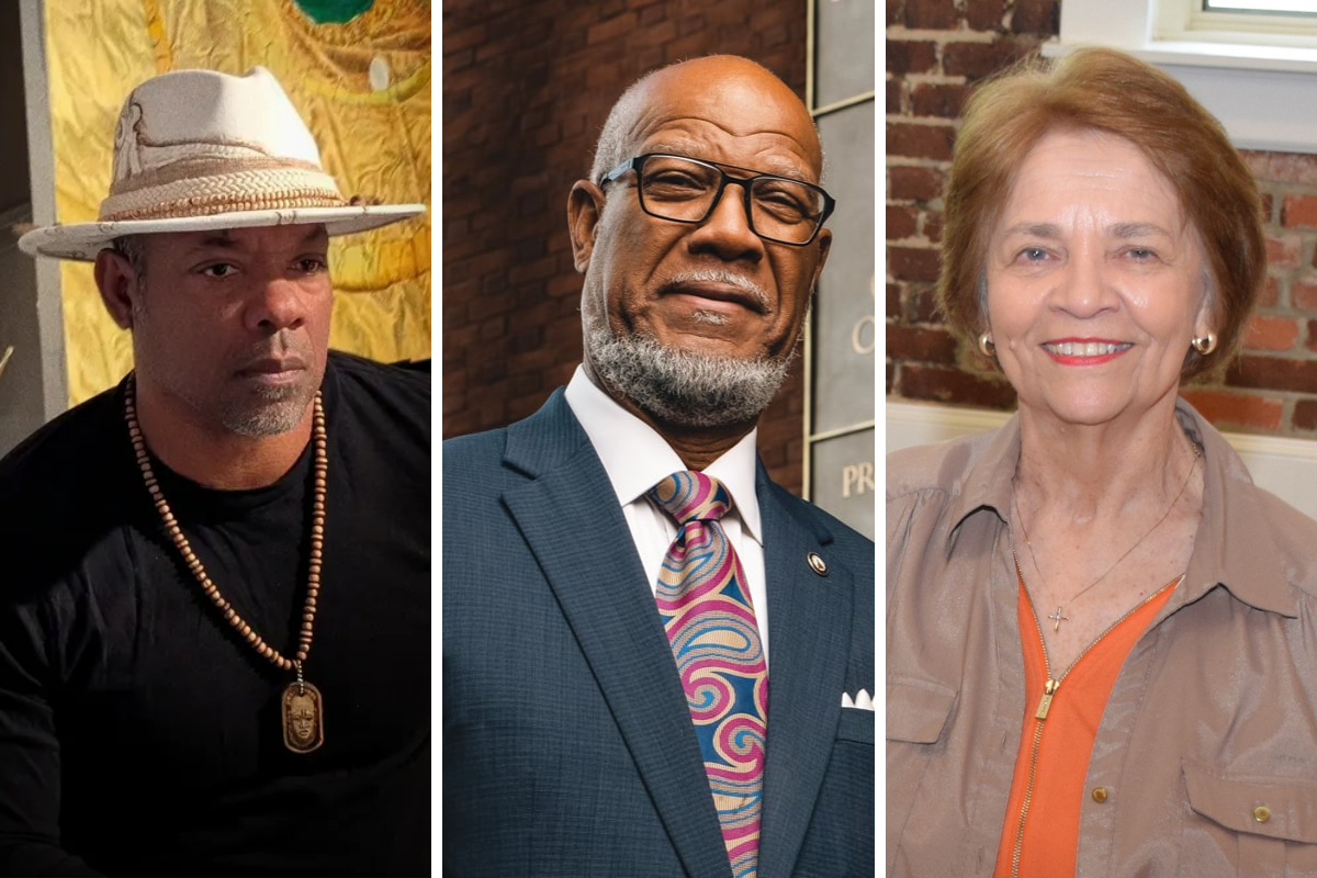 A grid of three individuals: Steve Tette, Calvin Smyre and Ellen Roberts