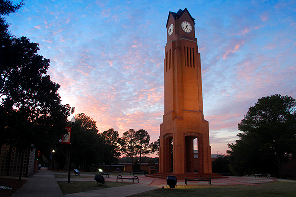 CSU Clock Tower at Sunset